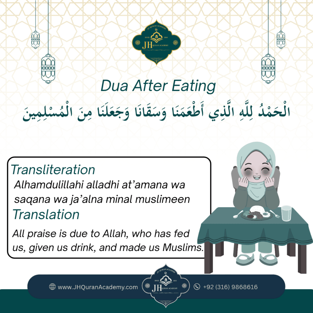 Dua After Eating: Etiquette and Benefits in Islam - Jh Quran Academy