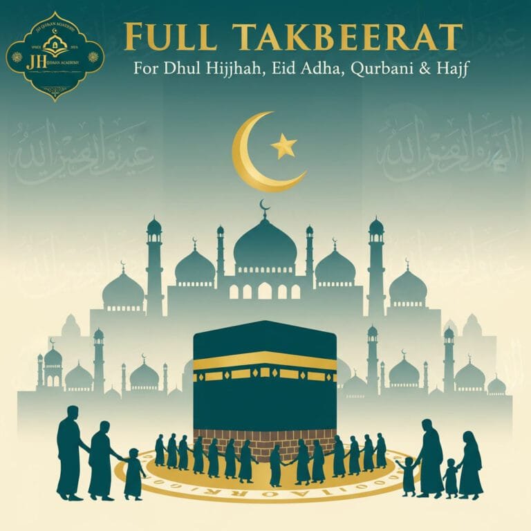 Full Takbeer for Dhul Hijjah Eid Hajj & Qurbani | Complete Guide - Jh ...